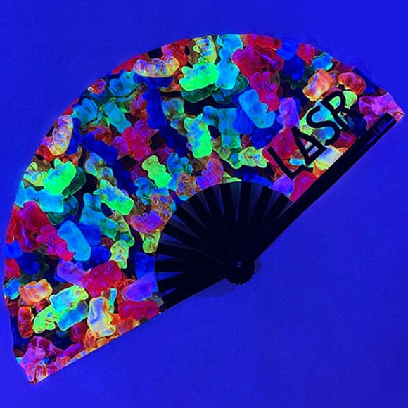 LASR | Accessories | Sugar High Gummy Bear Uv Reactive Fan | Poshmark